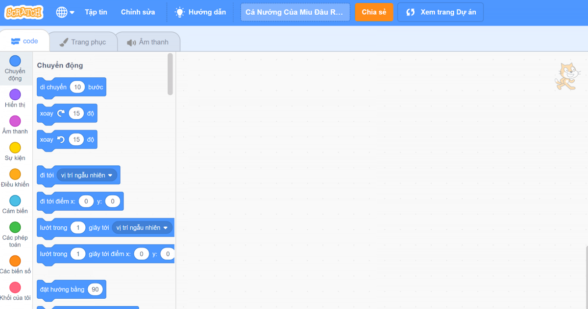 Hướng dẫn chuyển đổi ngôn ngữ trên Scratch | STEAM for Vietnam Blog