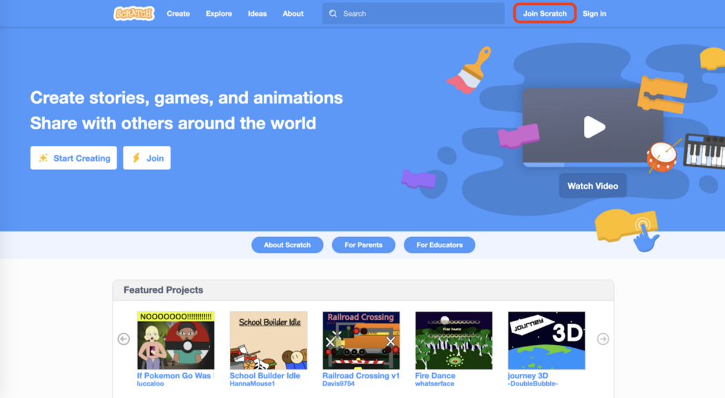 Hướng Dẫn Mở Tài Khoản Học Tập Trên Scratch | STEAM for Vietnam Blog